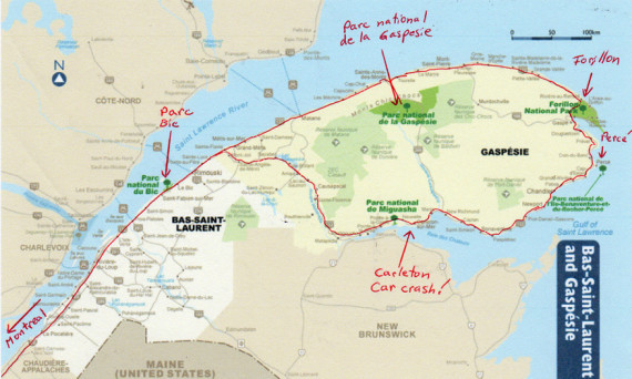 Highlights of a family road trip to the Gaspé Quebec