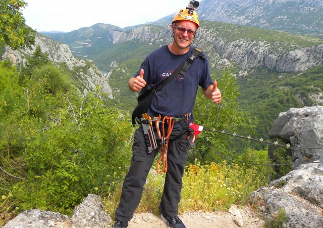 Ziplining in Omis, Croatia
